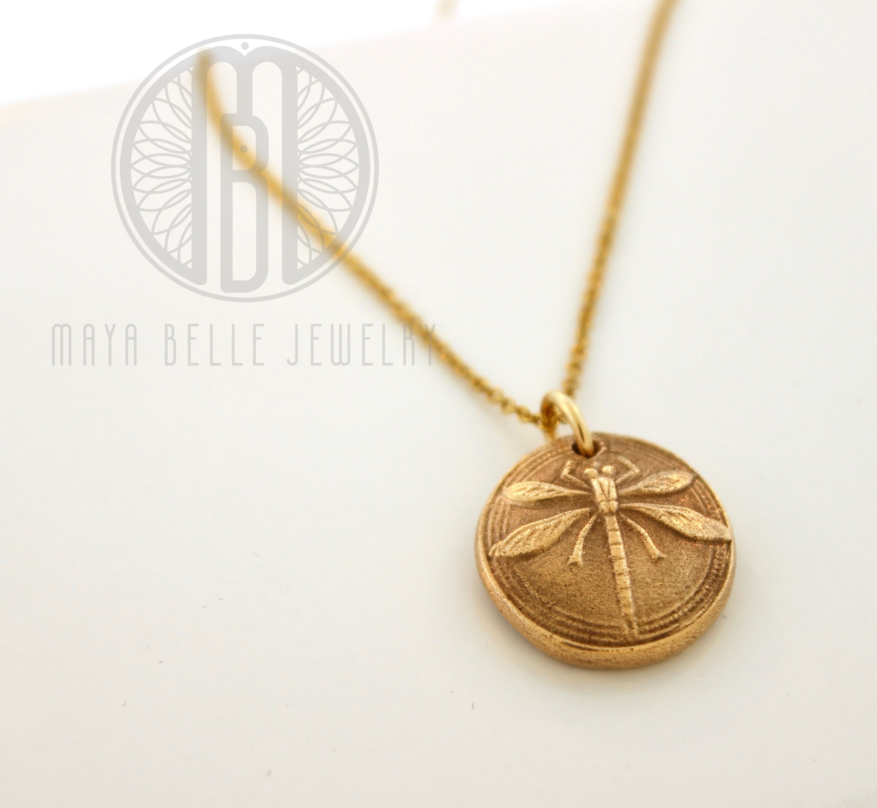 Dragonfly Fingerprint necklace | Maya Belle Jewelry