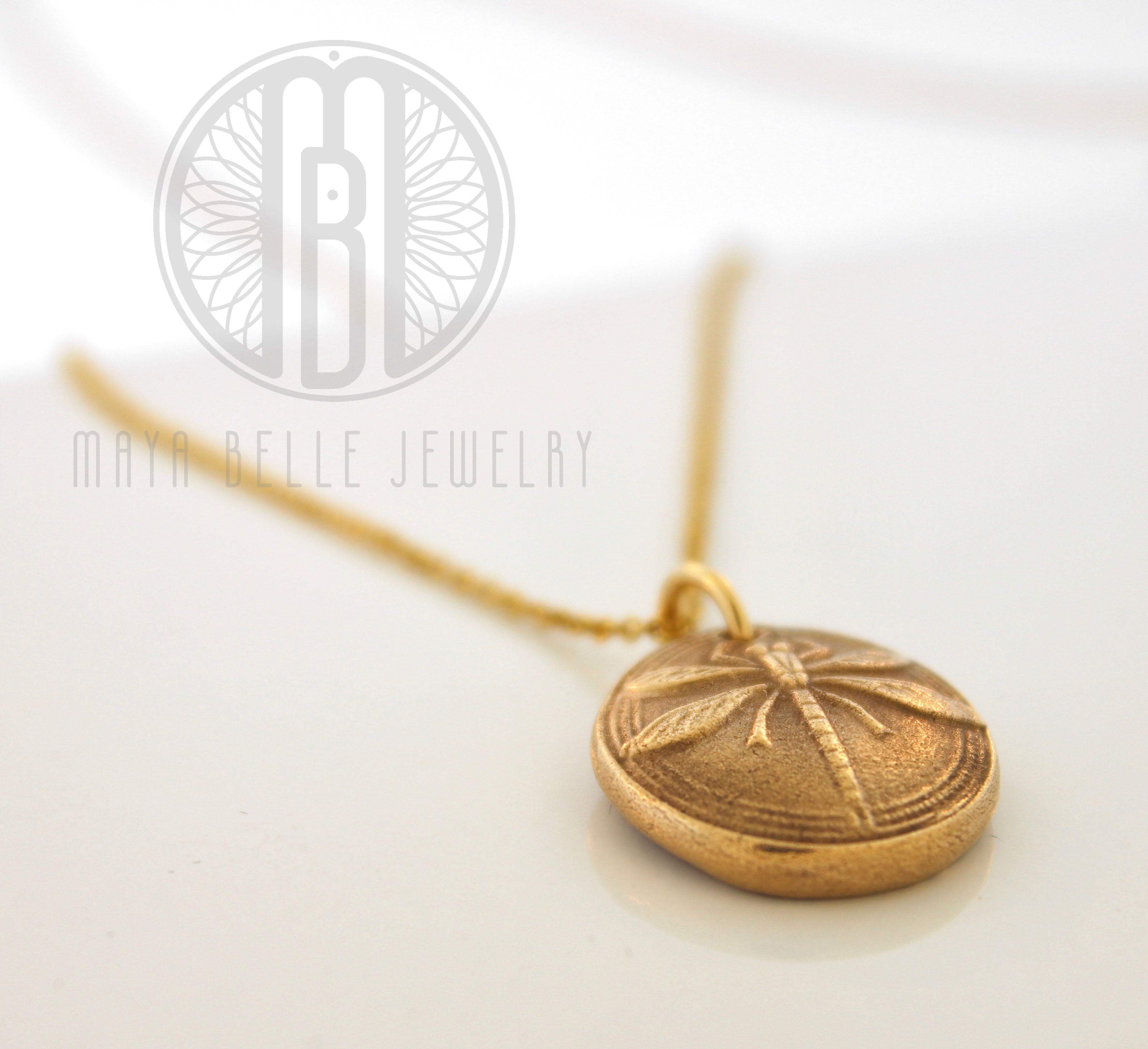 Dragonfly Fingerprint necklace | Maya Belle Jewelry