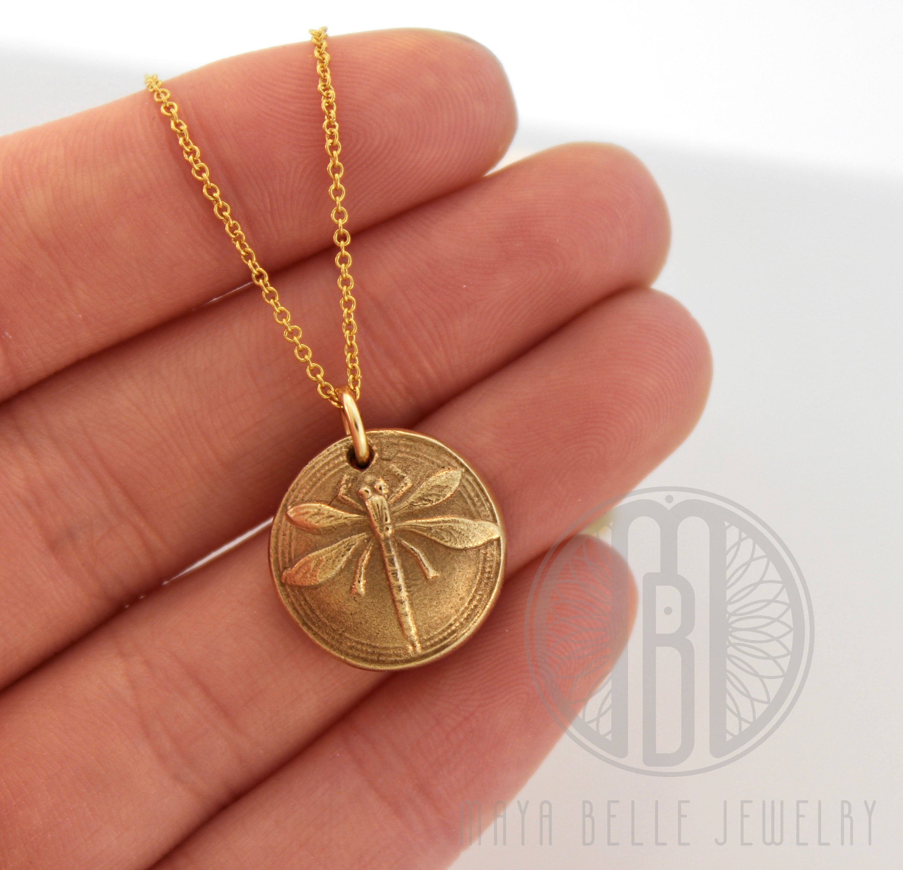 Dragonfly Fingerprint necklace | Maya Belle Jewelry